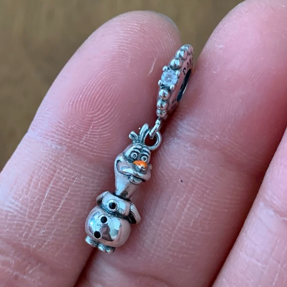 Jewelry | Nwot Disney Frozen Olaf Dangle Charm Featuring Round Cubic ...